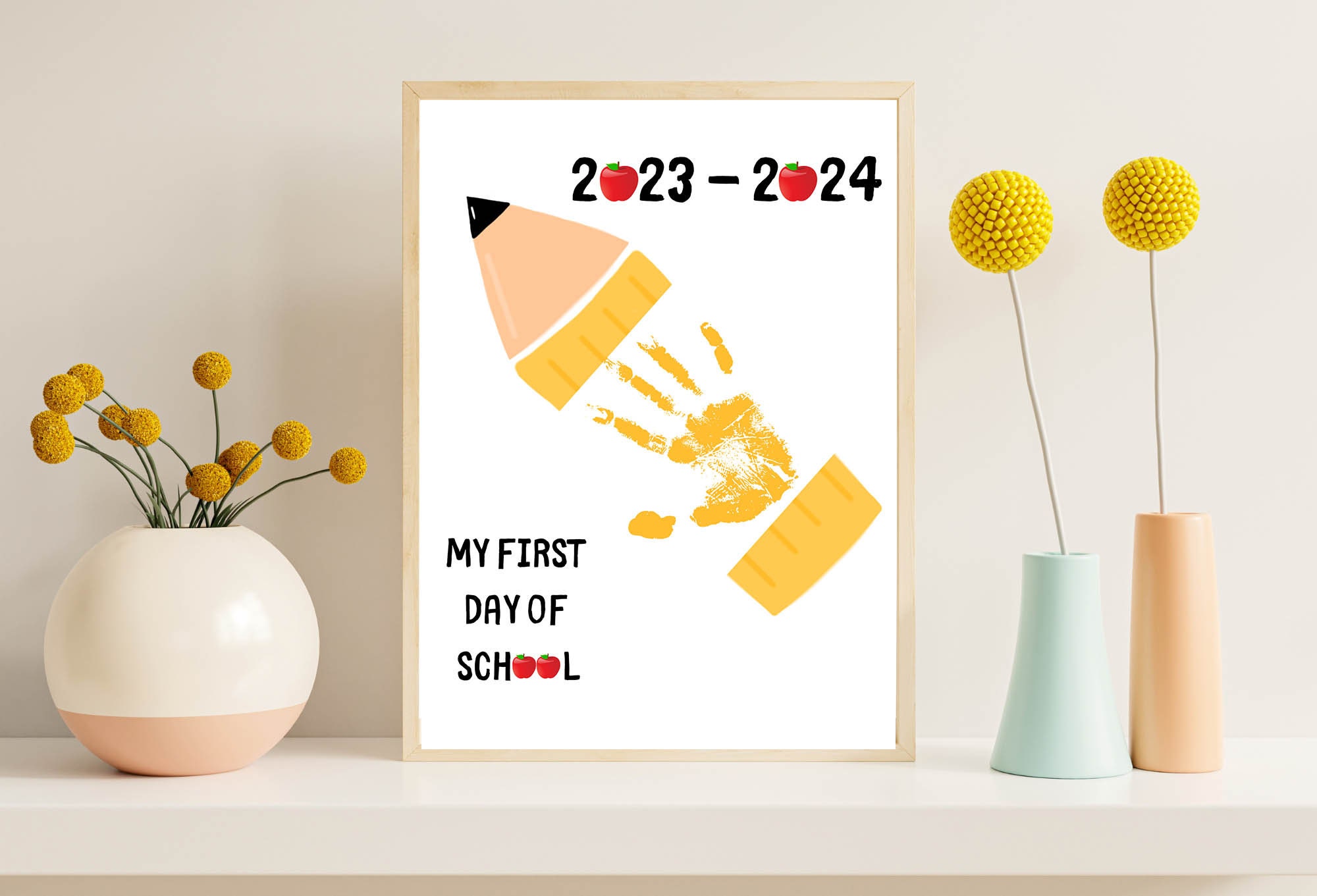 First Day of School Handprint Craft, Back to School Printable, Memory ...