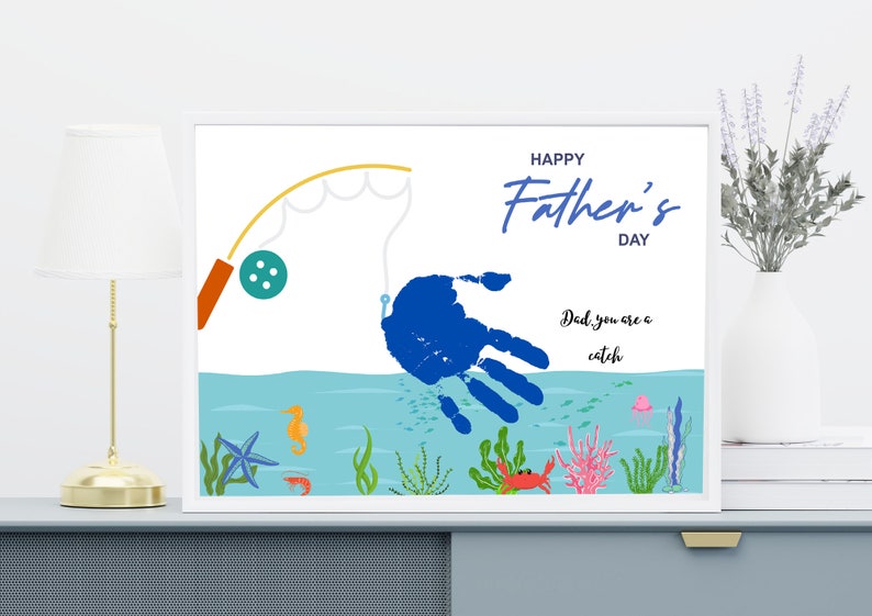 Printable Dad Keepsake Handprint Memory Craft, Printable Handprint Art ...
