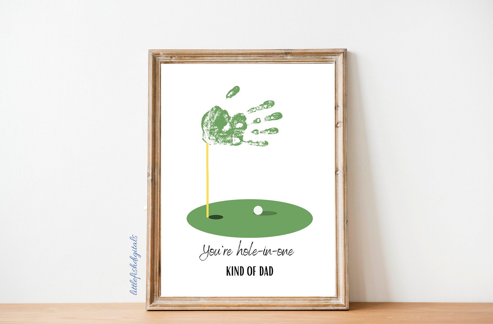 Fathers Day Handprint Craft, Golf Fathers Day Craft, You're Hole-in-one ...