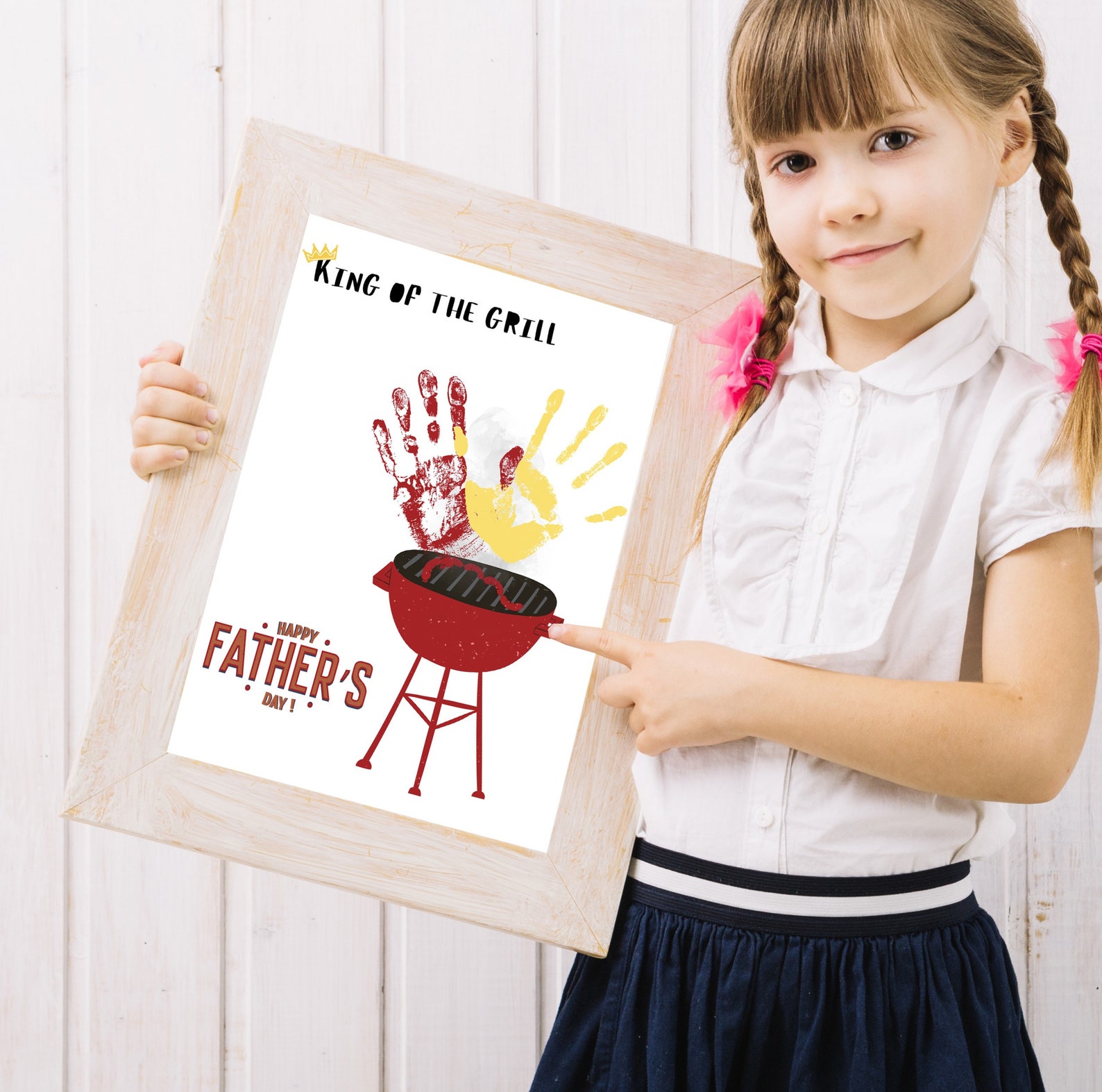 Father's Day Handprint Craft, to the King of Grill, Father's Day Craft ...