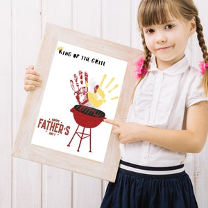 Father's Day Handprint Craft, to the King of Grill, Father's Day Craft ...