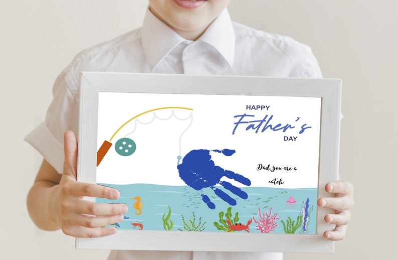 Printable Dad Keepsake Handprint Memory Craft, Printable Handprint Art ...