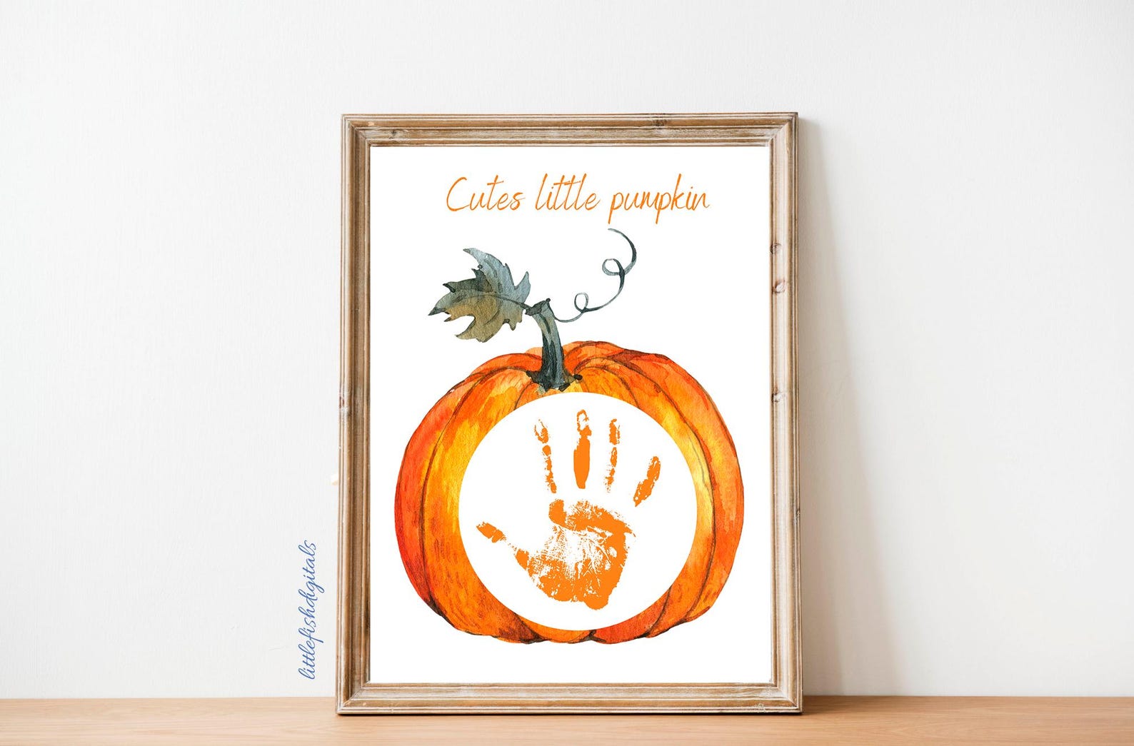 Pumpkin Handprint Art Printable, Preschool Pumpkin Printable, Halloween ...