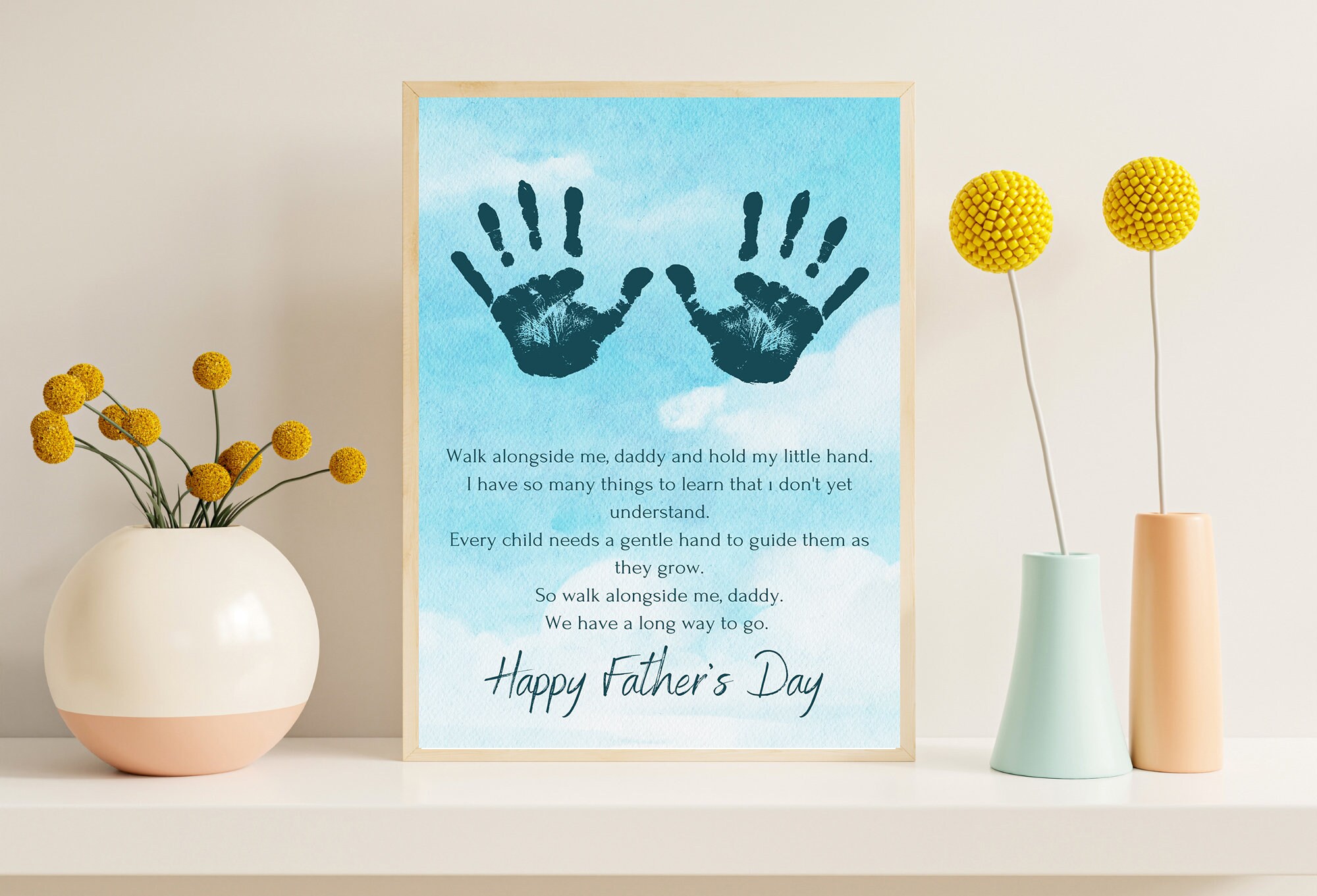 Daddy Poem, Handprint Footprint Art Craft, Father's Day Handprint Craft ...