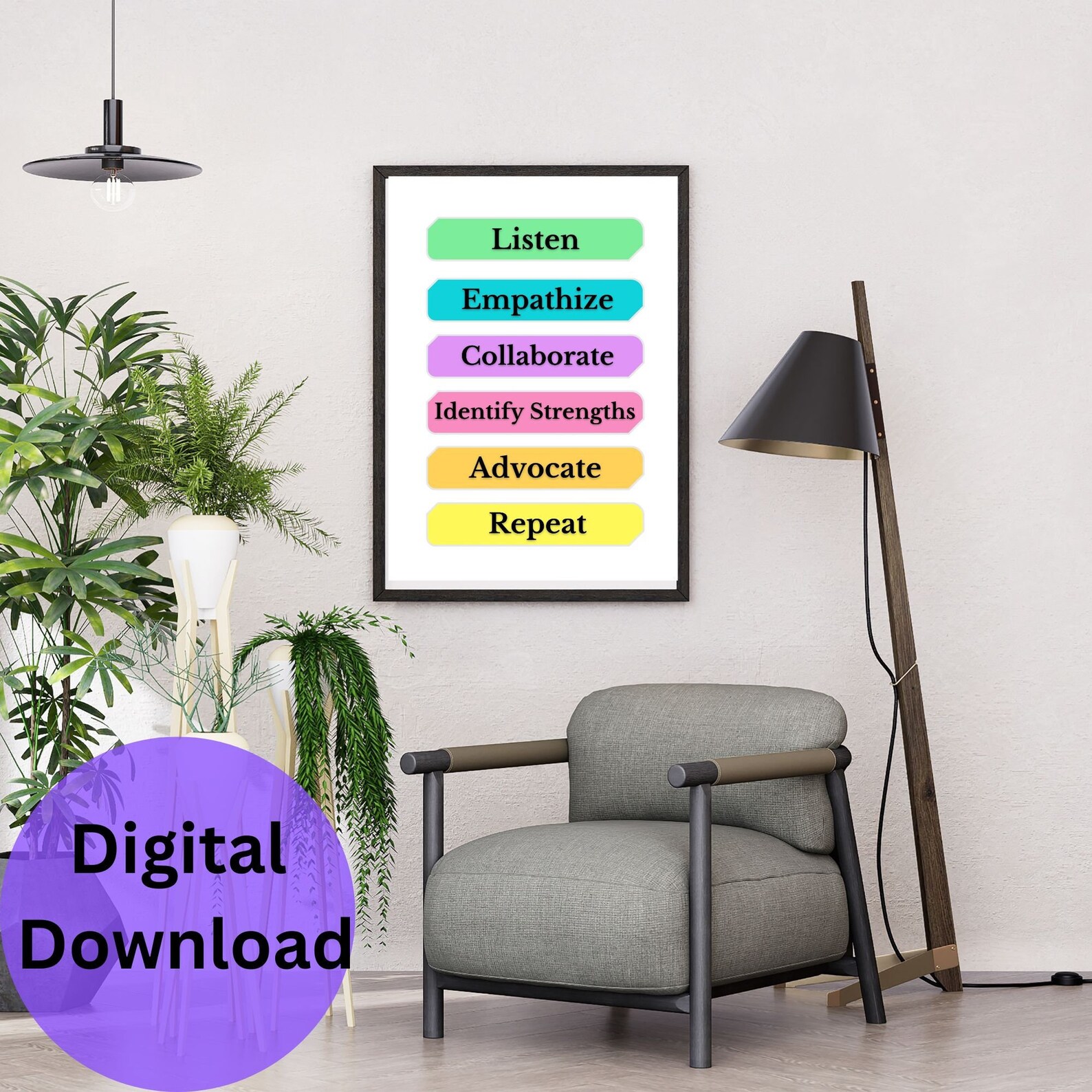 Colorful Social Work Printable Poster \ Therapy Wall Art \ Teacher ...