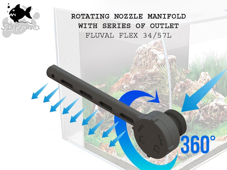 Rotating Nozzle Manifold With Series of Outlet Fluval Flex 34/57L - Etsy
