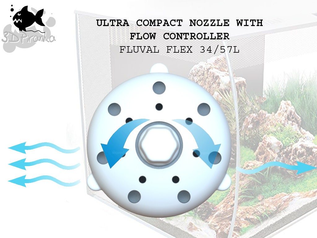 Ultra Compact Nozzle With Flow Controller for Fluval Flex 34L / 57L ...