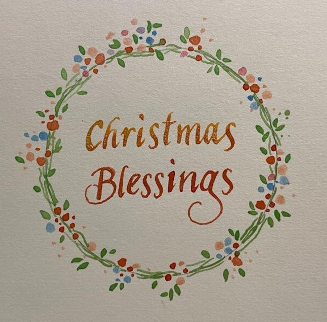Christmas Card, Calligraphy - Etsy