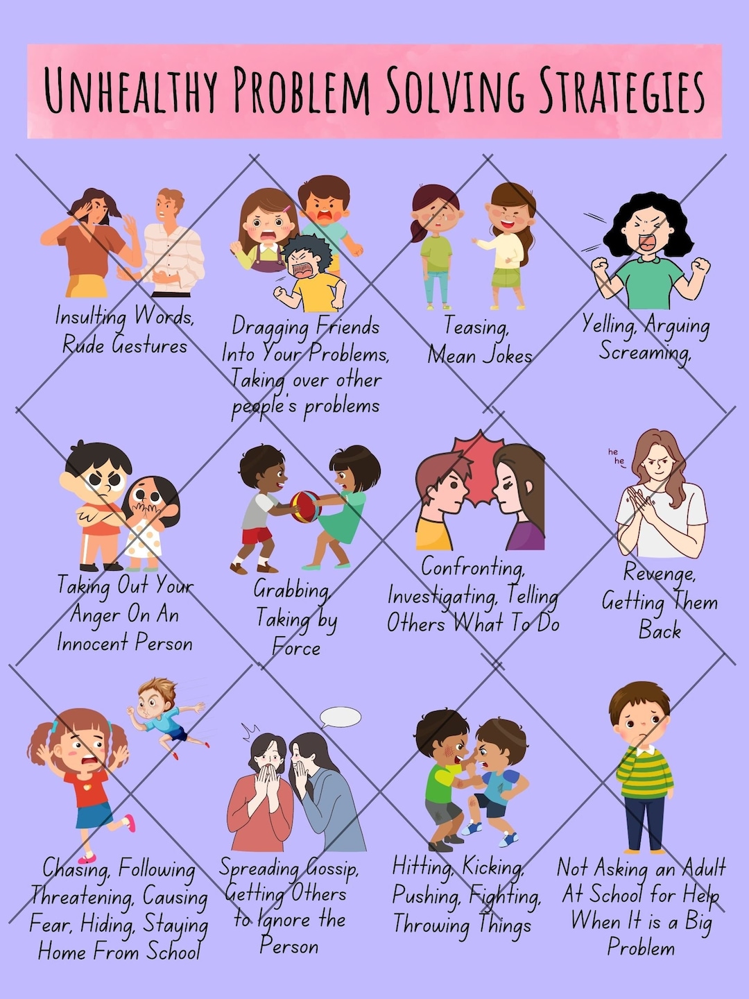 Conflict Resolution Strategies for Kids - Etsy