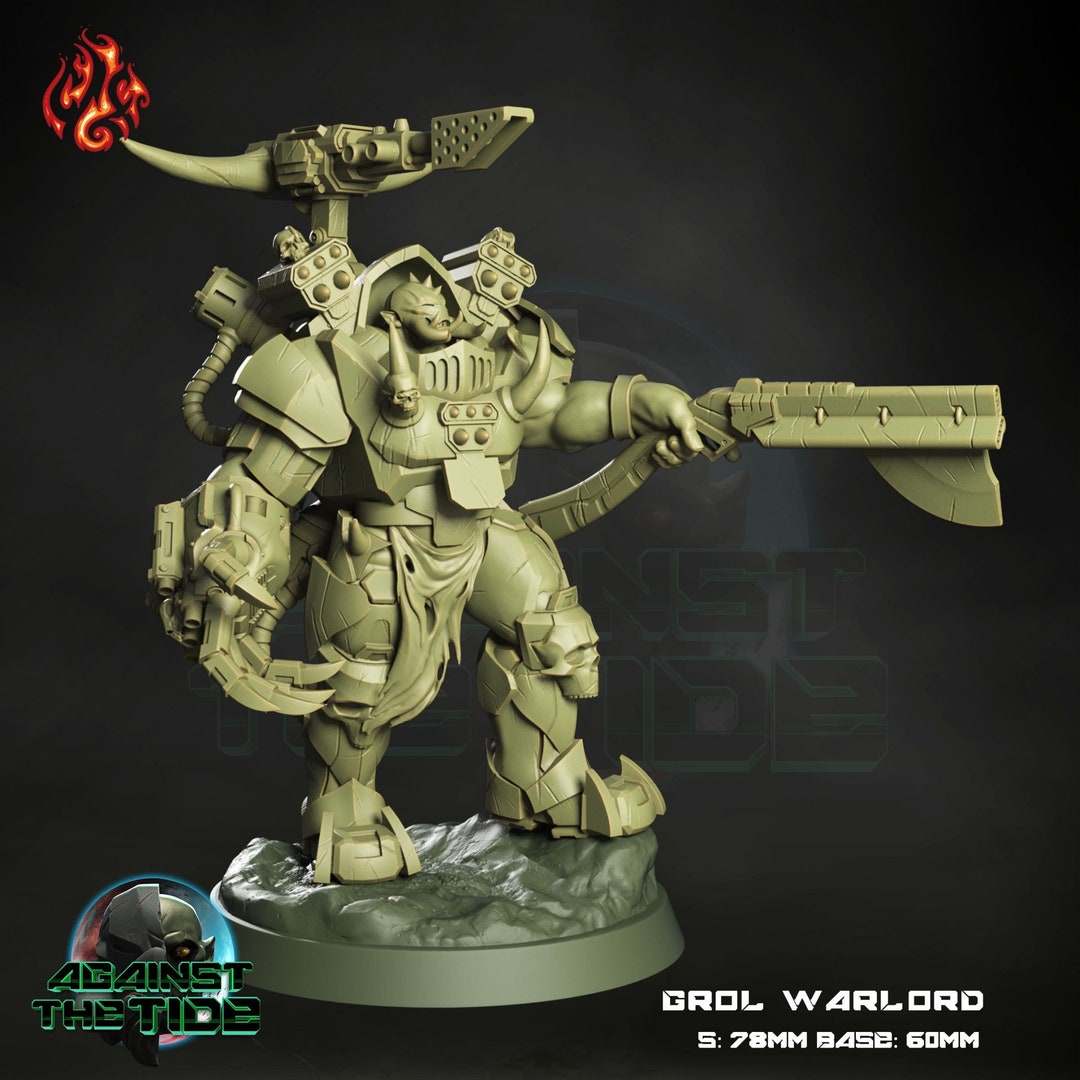 Grol Warlord 3d Printed Miniature by Crippled God Foundry - Etsy