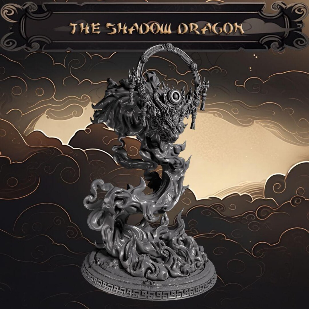 The Shadow Dragon - Eternal Fangs - 3d Printed Miniature Sculpted by ...