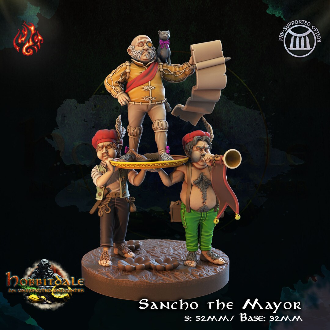 Sancho, Halfling Mayor - 3d Printed Miniatures Sculpted by Crippled God ...
