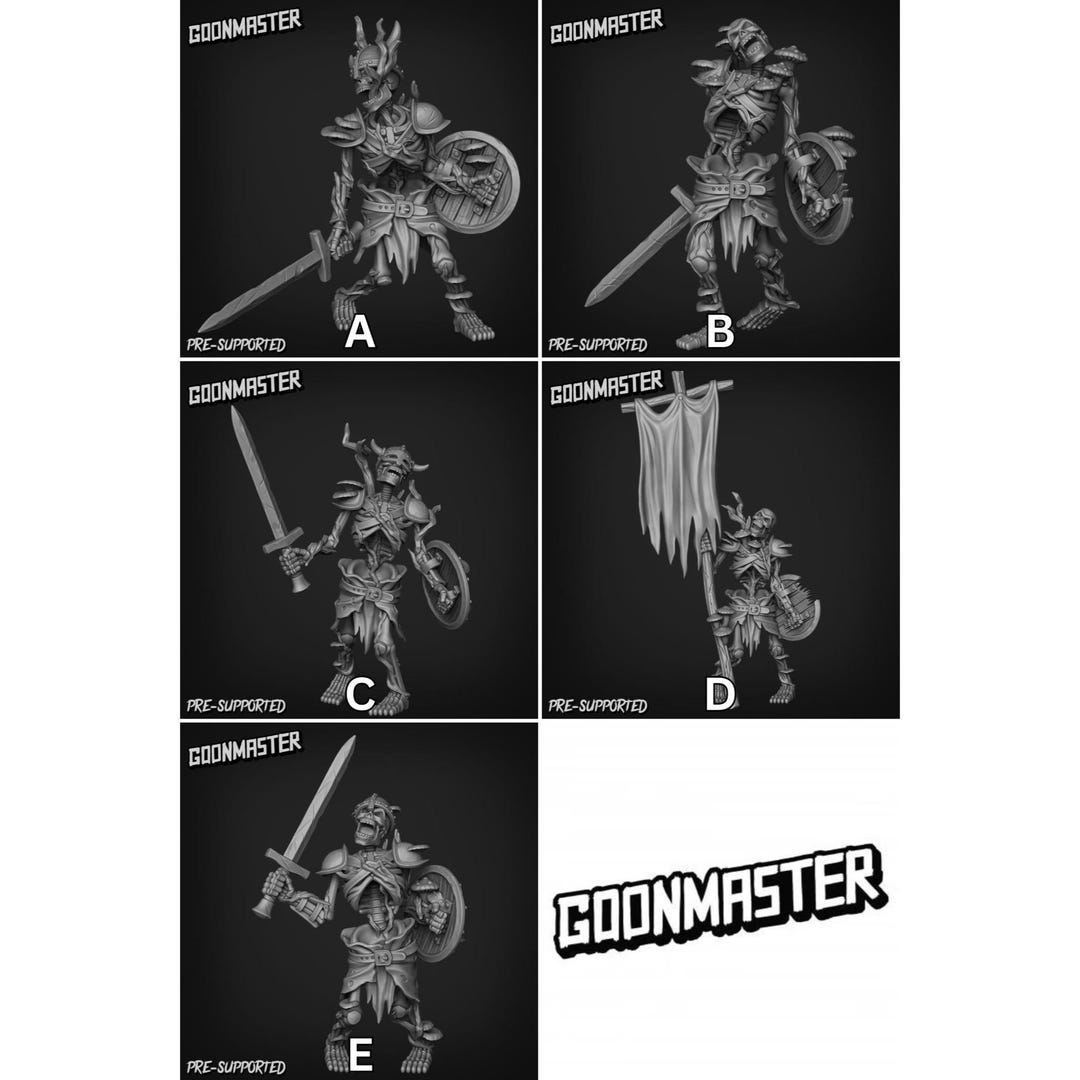 Swamp Skeletons 3d Printed Miniature Sculpted by Goon Master Games - Etsy