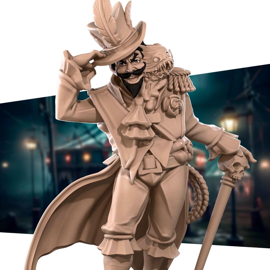 Ringmaster - Horror Circus - 3d Printed Miniature Sculpted by Bite the ...