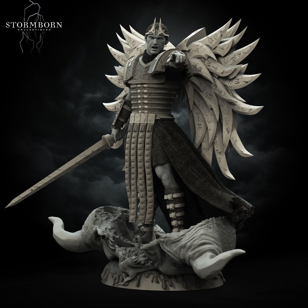 Jarek, Angelic General - 3d Printed Miniature by Stormborn Collectibles ...