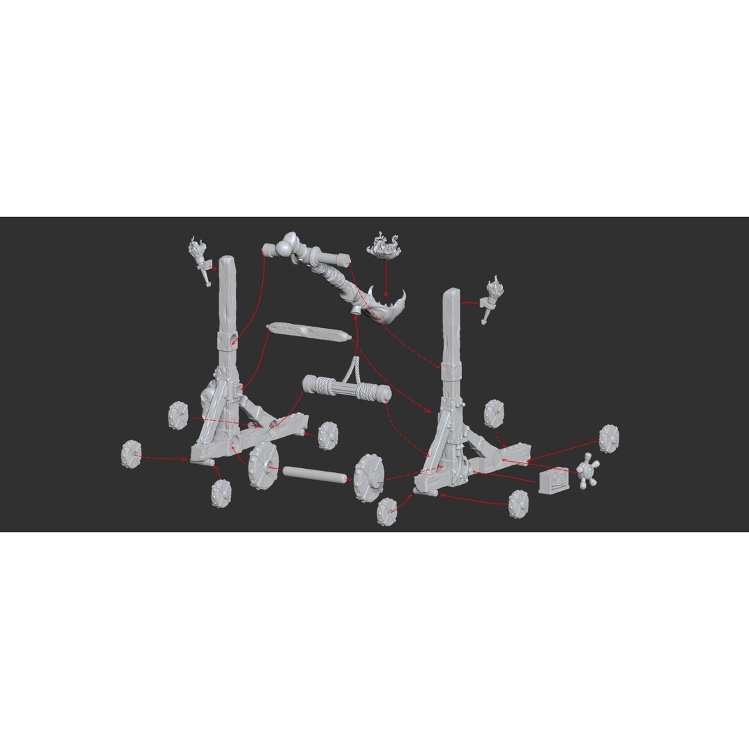 Catapult - Pharoah's Legacy: Undead Army - 3d Printed Miniature by Crab ...