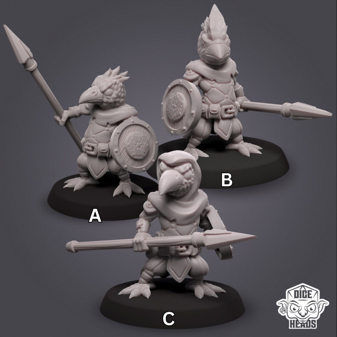 Bird Infantry - 3d Printed Miniature by Diceheads - Etsy