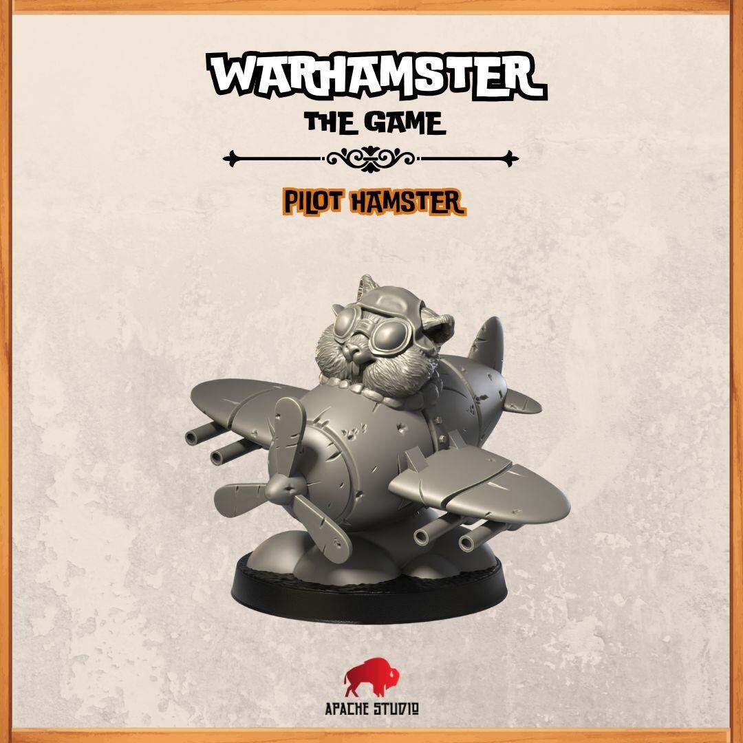 Pilot Hamster - Warhamster - 3d Printed Miniature Sculpted by Apache ...