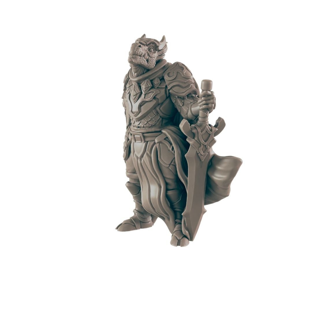 Paladin, Dragonkin Male 3d Printed Miniature Sculpted by EC3D - Etsy