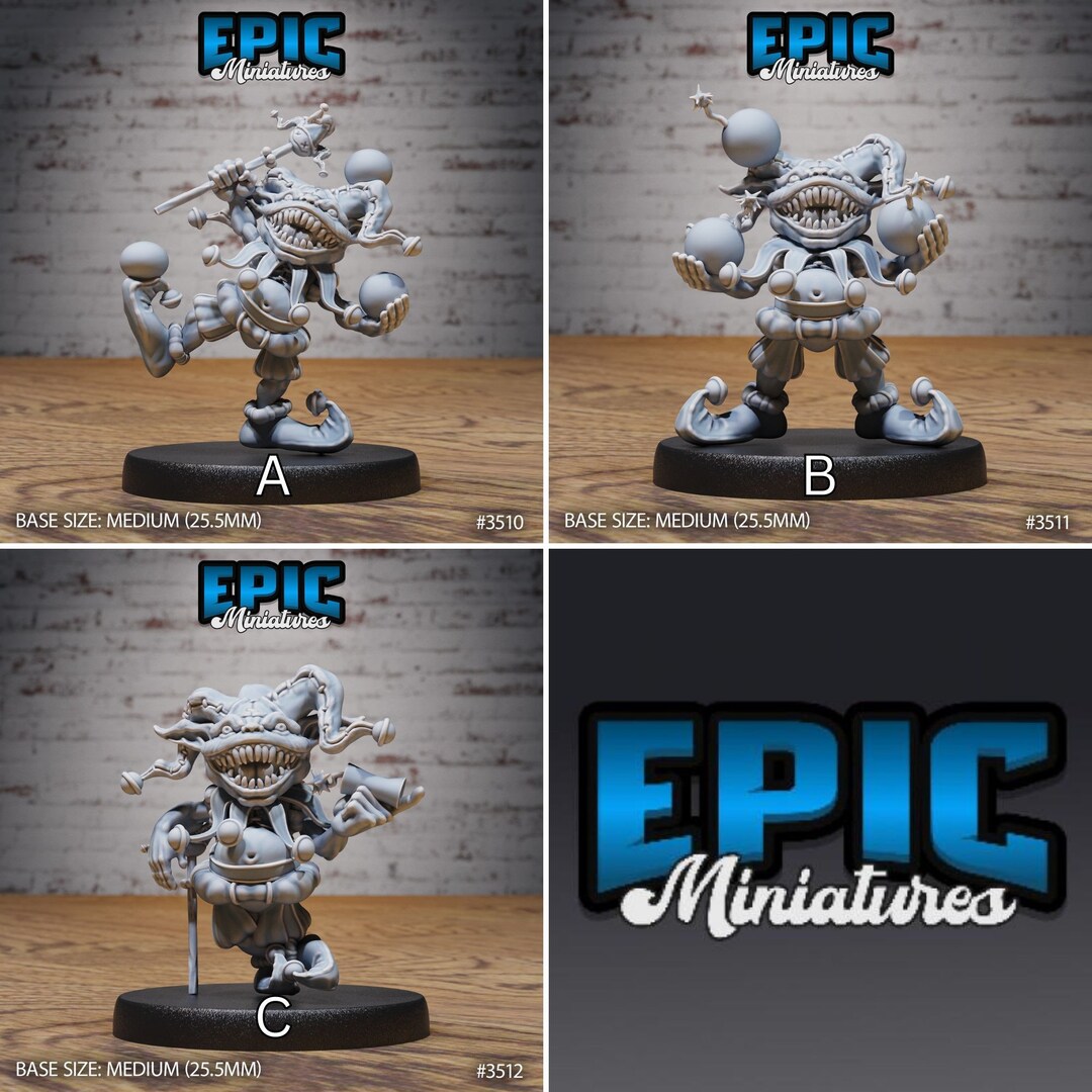 Goblin Clown 3d Printed by Epic Miniatures - Etsy