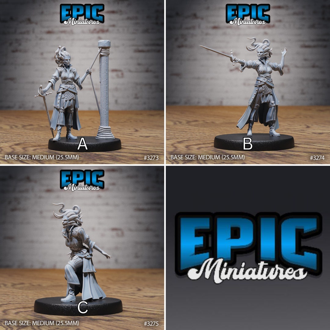 Gorgon Pirate 3d Printed Miniature Sculpted by Epic Miniatures - Etsy