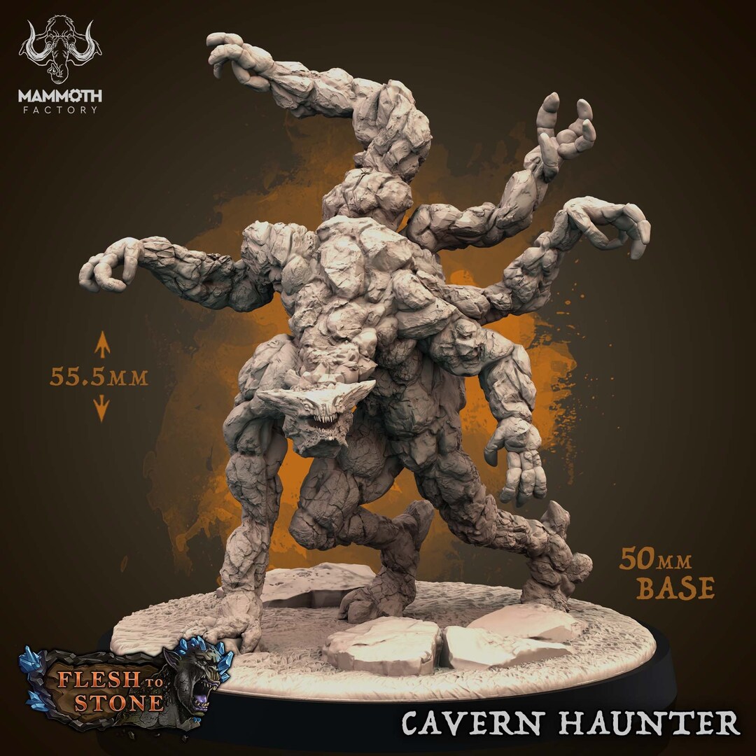 Cavern Haunter - 3d Printed Miniature Sculpted by Mammoth Factory - Etsy