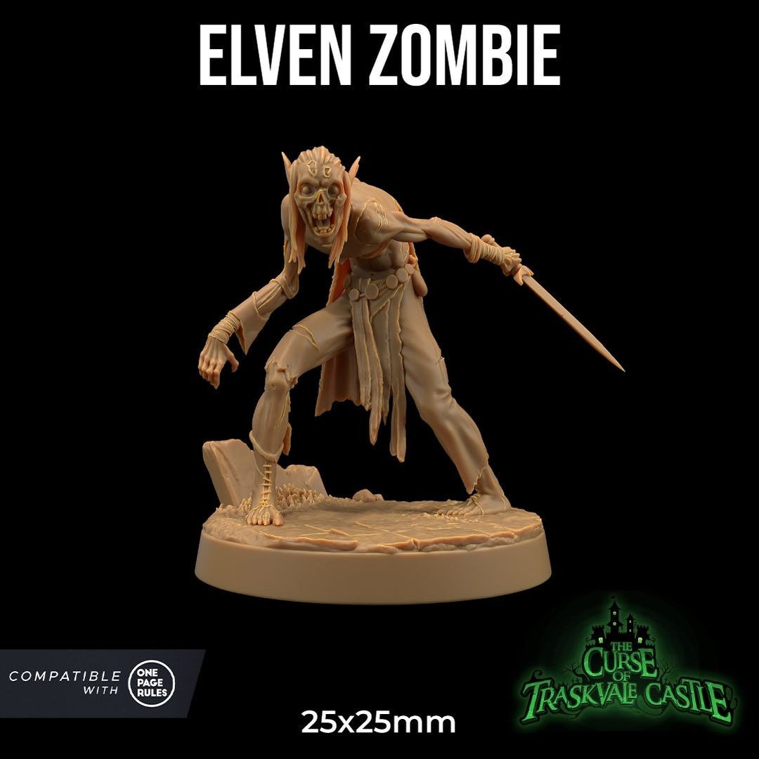 Elven Rogue Zombie 3d Printed Miniature by Dragon Trappers - Etsy