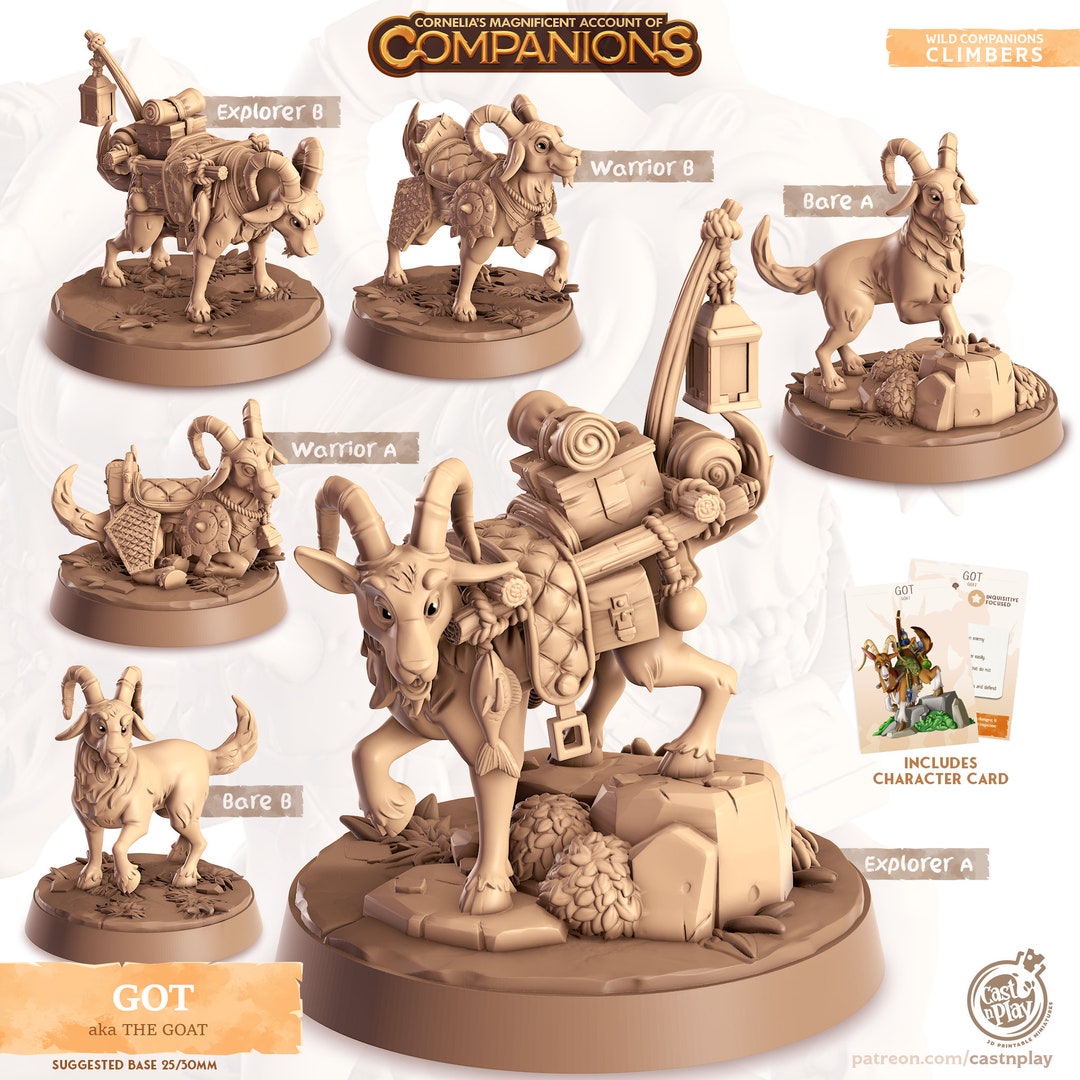 Got Goat Animal Companion Miniature for Dungeons and Dragons ...