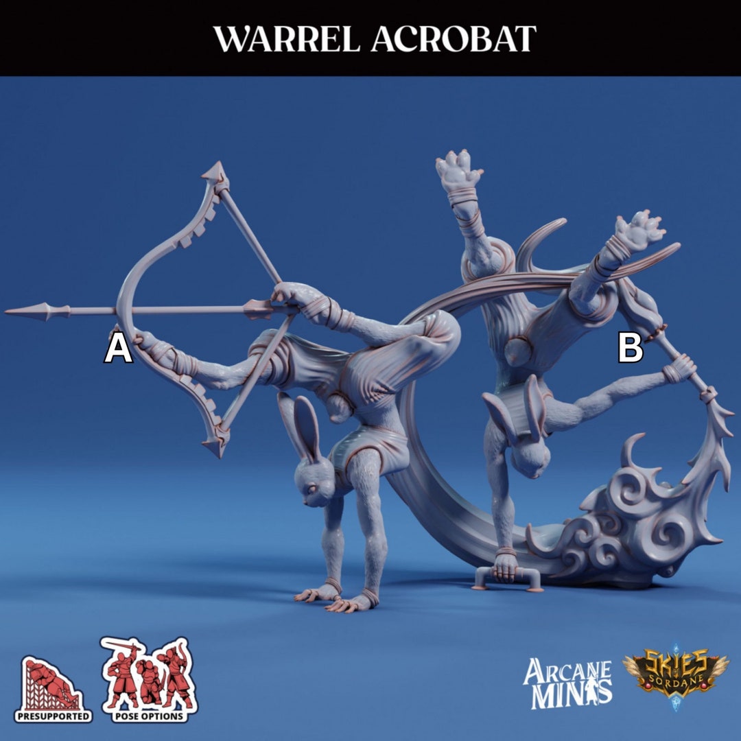 Warrel Acrobat 3d Printed Miniature by Arcane Minis - Etsy