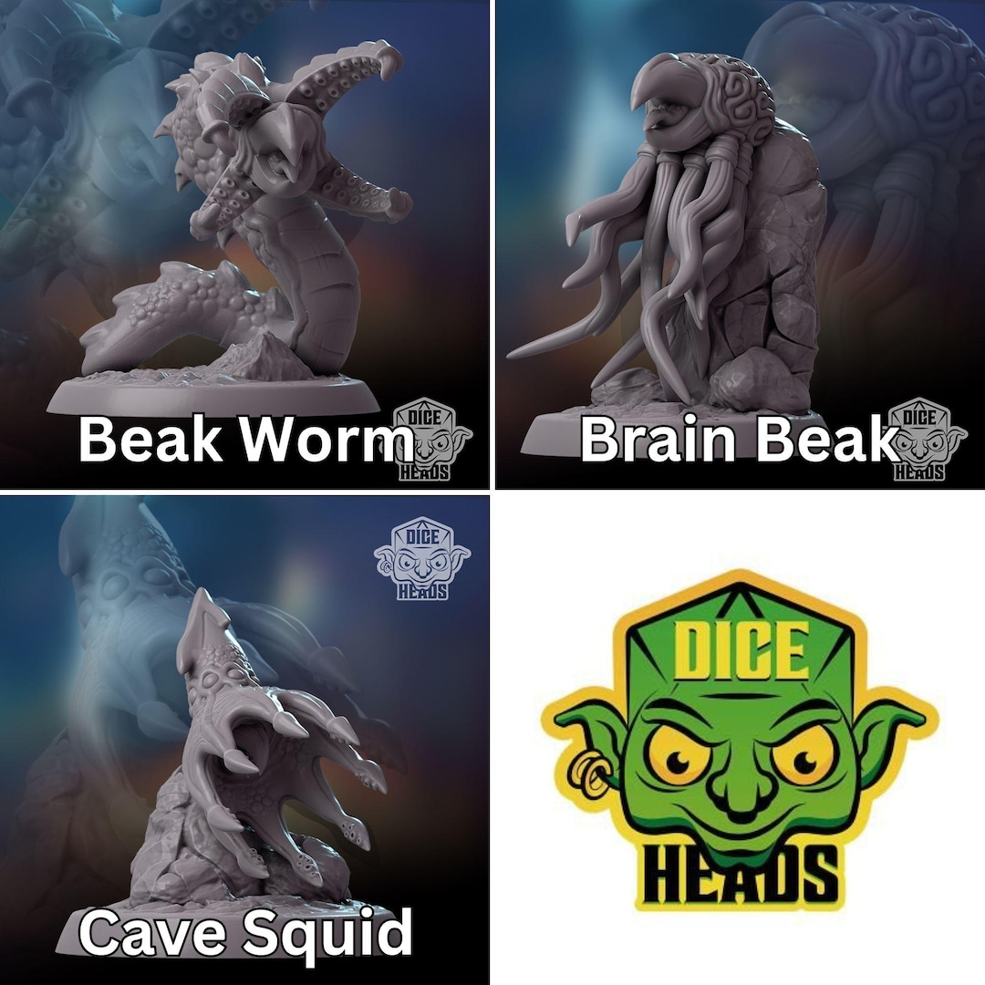 Sewer Monsters - 3d Printed Miniature by Diceheads - Etsy