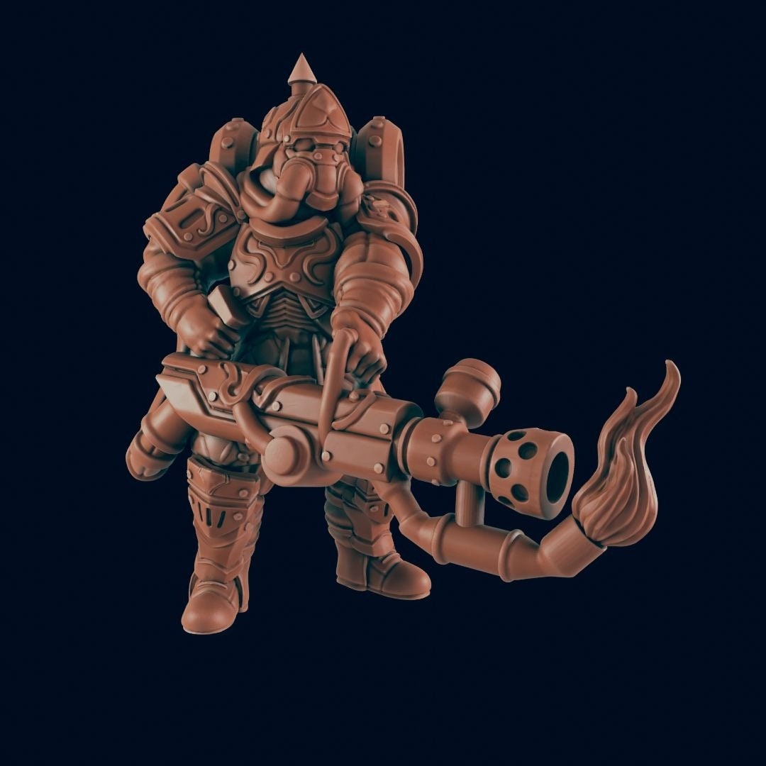 Flame Knight 3d Printed by EC3D - Etsy