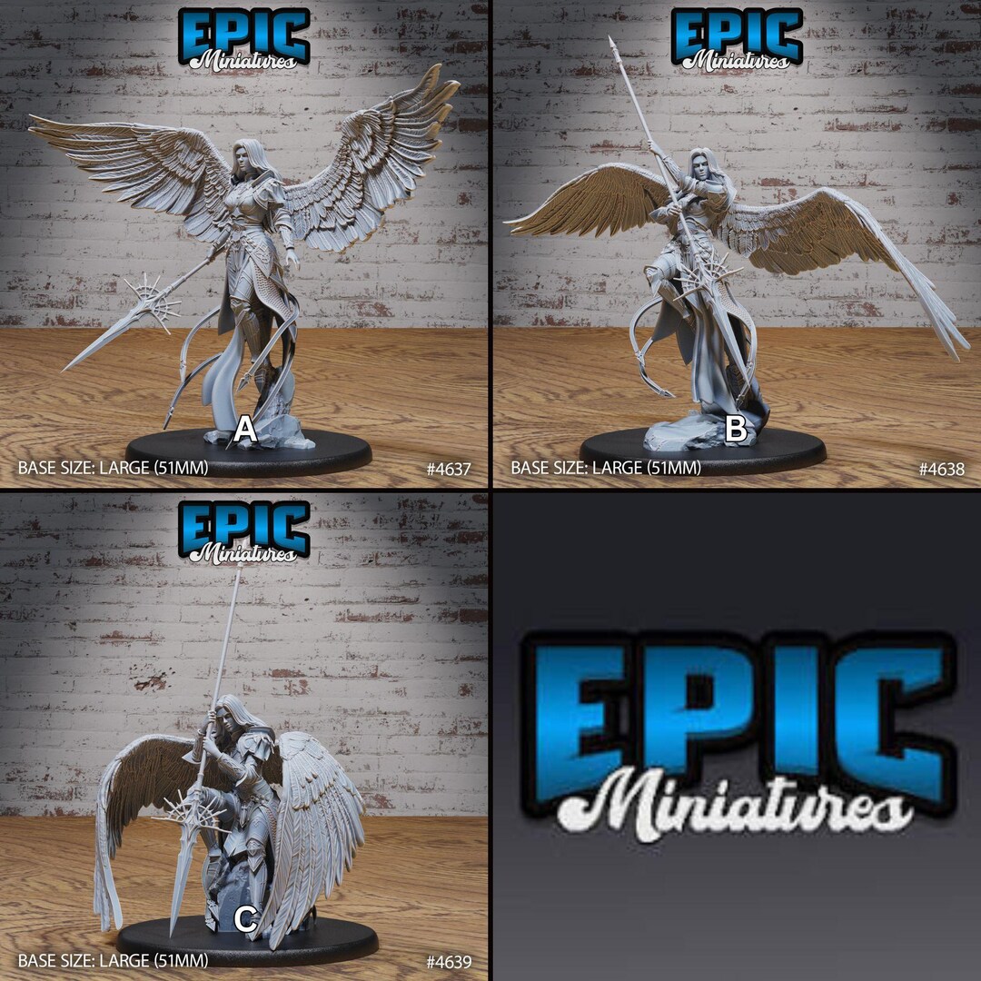 Planetar Female Angel 3d Printed Miniature Sculpted by Epic Miniatures ...
