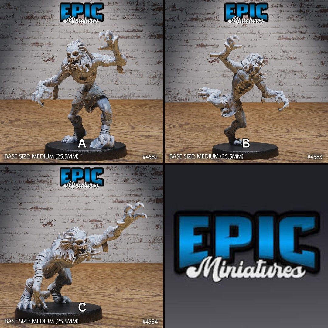 Ghoul Classic 3d Printed Miniature Sculpted by Epic Miniatures - Etsy