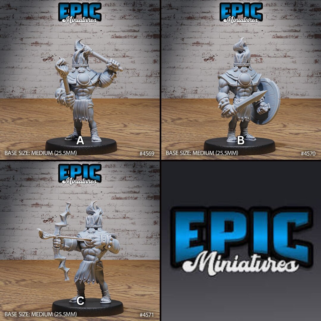 Torch Knight 3d Printed Miniature Sculpted by Epic Miniatures - Etsy