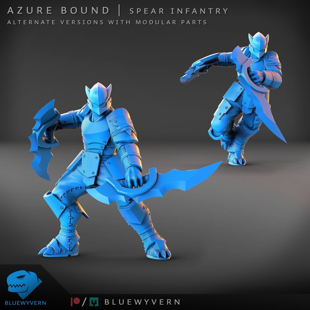 Bluewyvern Azure Bound 3d Printed Miniature by Blue Wyvern - Etsy