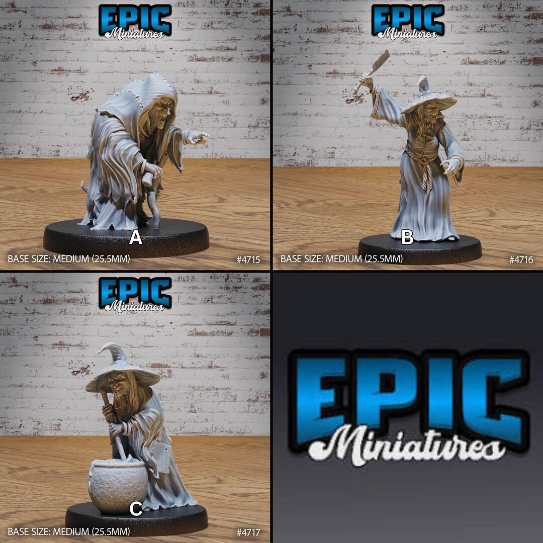 Green Hag 3d Printed Miniature Sculpted by Epic Miniatures - Etsy