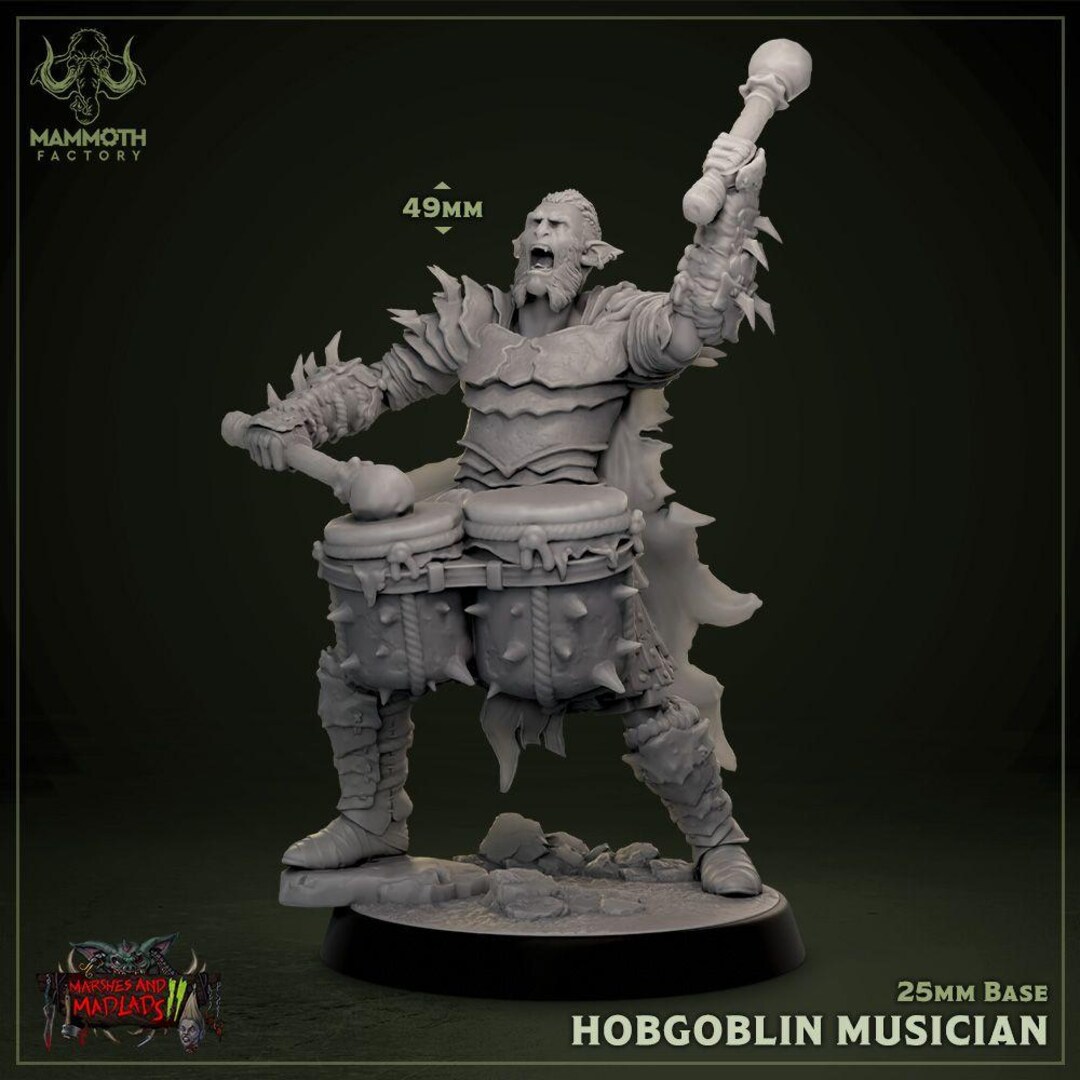 Hobgoblin Musician 3d Printed Miniature Sculpted by Mammoth Factory - Etsy