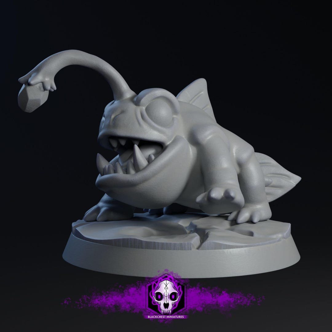 Luminfin Crestling - 3d Printed Miniature Sculpted by Blackcrest Miniatures - Etsy