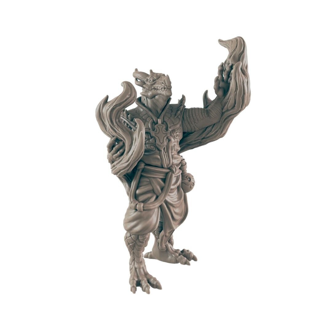 Sorcerer, Dragonkin Male - 3d Printed Miniature Sculpted by EC3D - Etsy