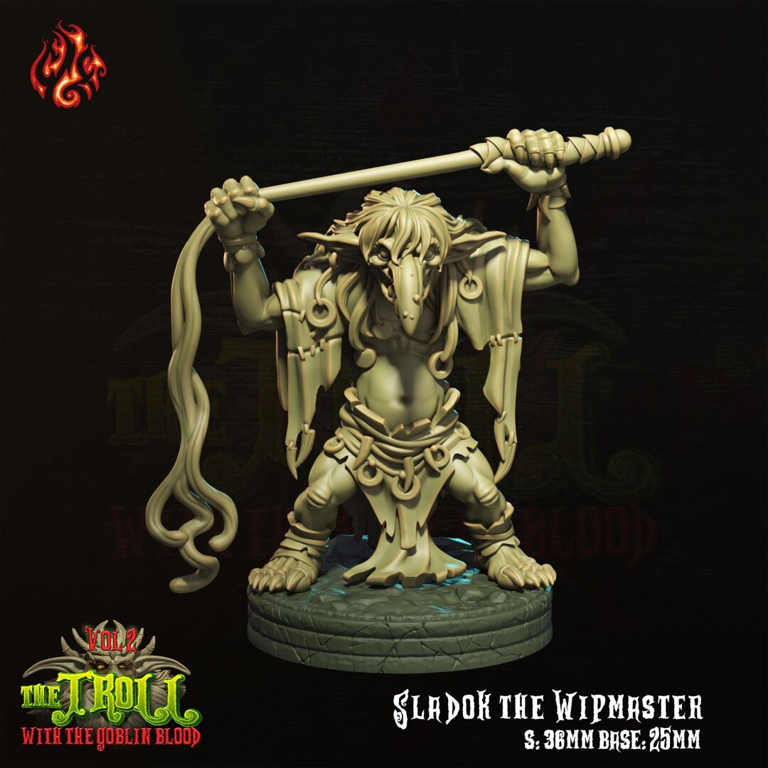 Sladok the Whipmaster 3d Printed Miniature by Crippled God Foundry - Etsy