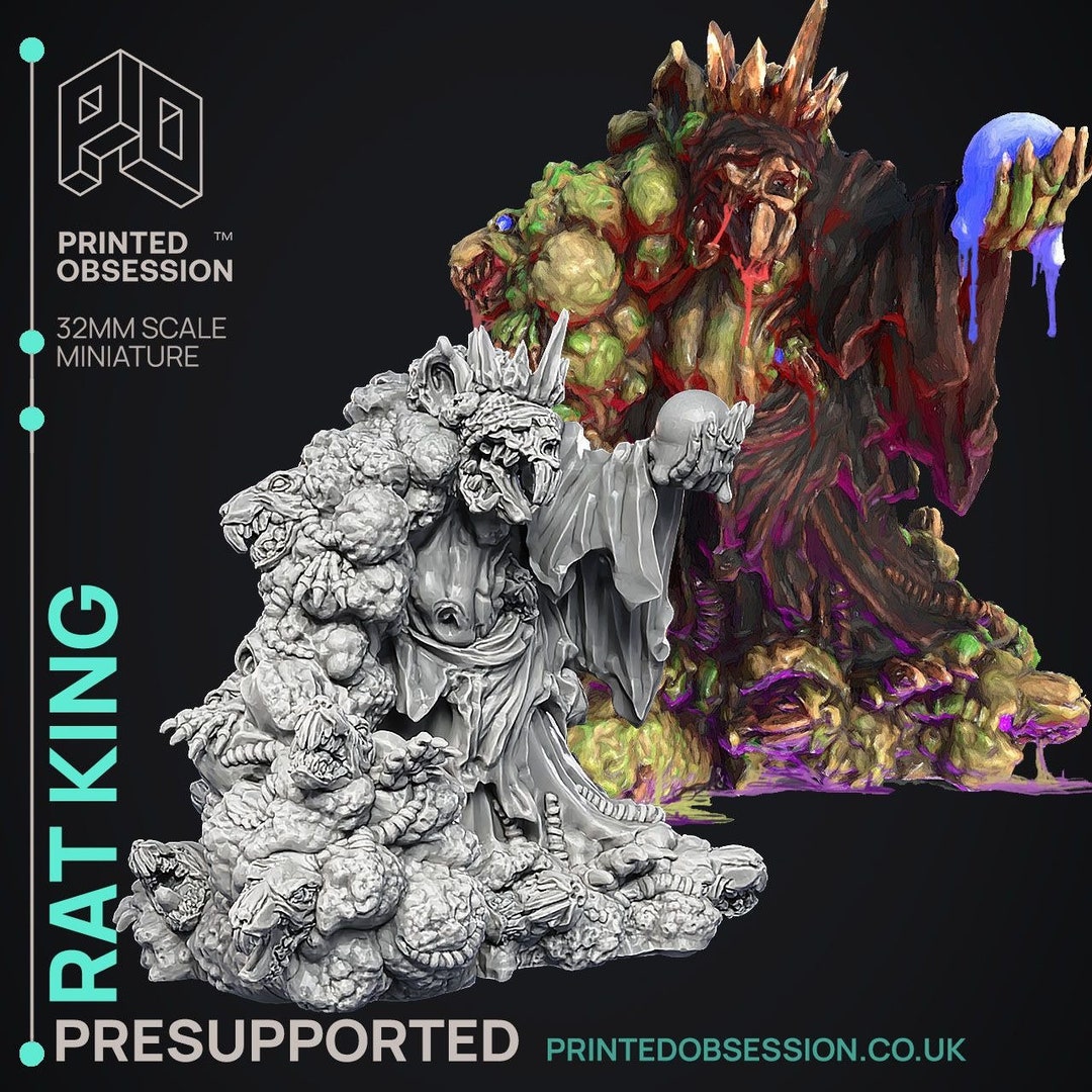 Rat King - 3d Printed Miniature by Printed Obsession - Etsy