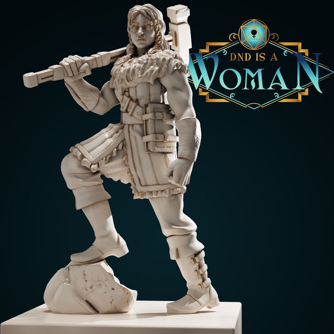 Goliath Barbarian – Skurra - 3d Printed Miniature by DND is A Woman - Etsy