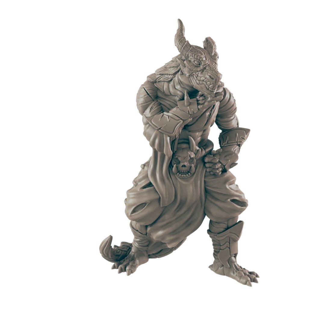 Monk, Dragonkin Male - 3d Printed Miniature Sculpted by EC3D - Etsy