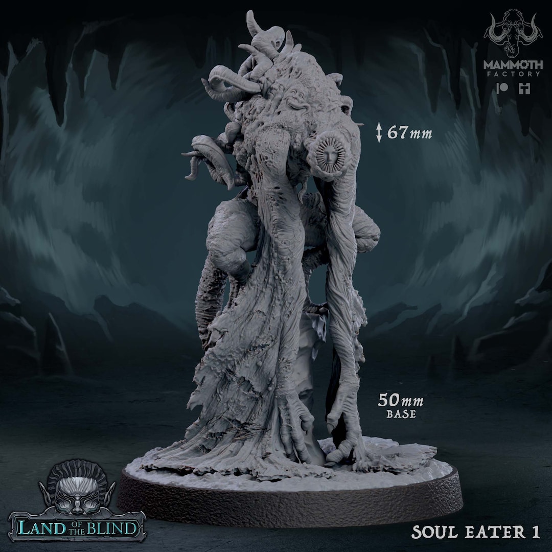 Voidborn Soul Eater Land of the Blind 3d Printed Miniatures Sculpted by Mammoth Factory - Etsy