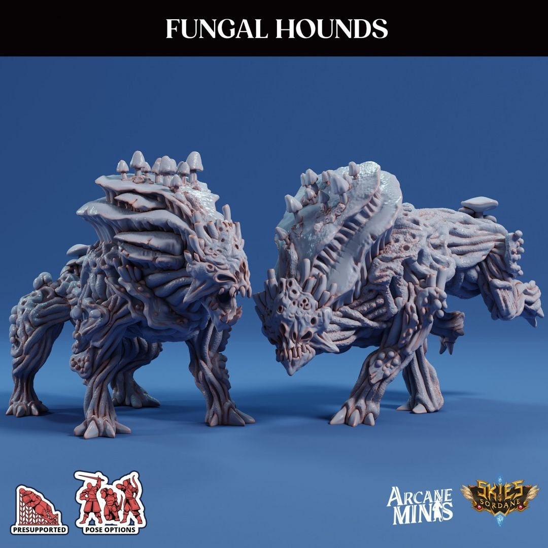 Fungal Hounds - 3d Printed Miniature by Arcane Minis - Etsy