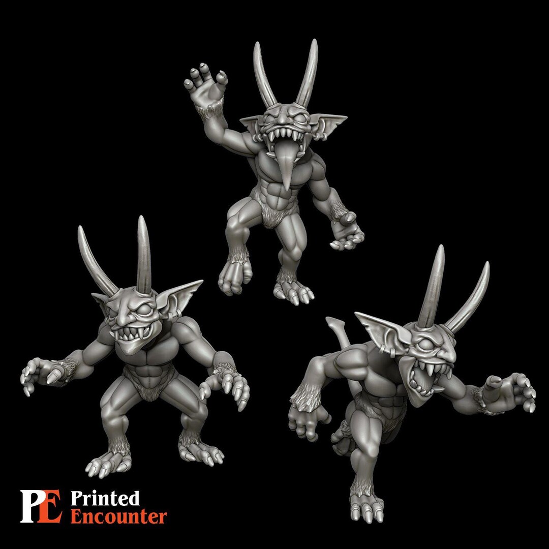Imps (set of 3) - 3d Printed Miniature by Printed Encounter - Etsy