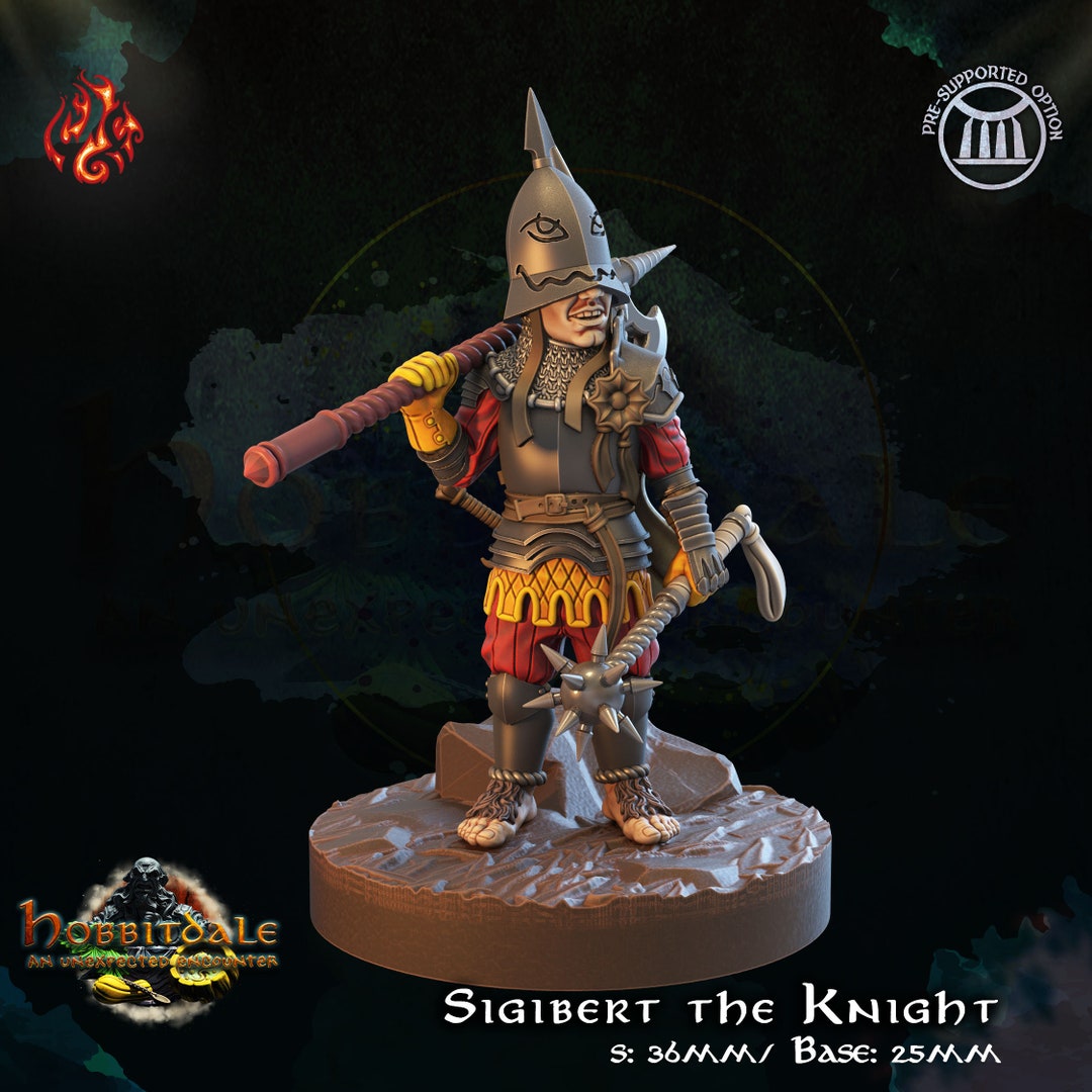 Sigibert, Halfling Knight 3d Printed Miniatures Sculpted by Crippled ...