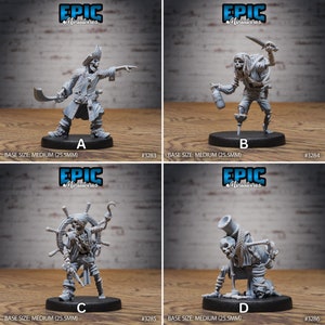 Undead Pirate Crew 3d Printed Miniature Sculpted by Epic Miniatures - Etsy