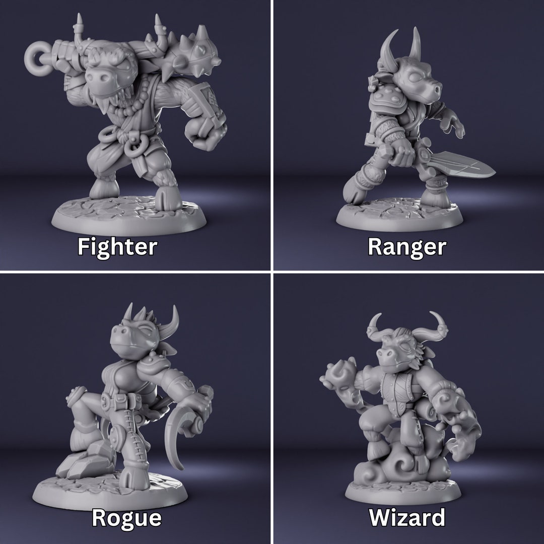 Tauro Bull Adventuring Guild - 3d Printed Miniatures Sculpted by Dice ...