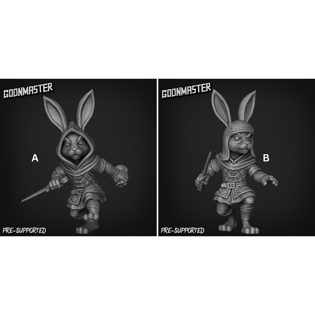 Rabbit Rogue - 3d Printed Miniature by Goon Master Games - Etsy